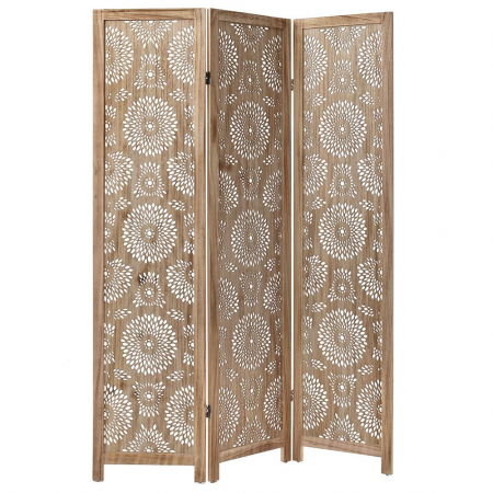 80853 DRVENI PARAVAN BELI 3X(40X170) CM